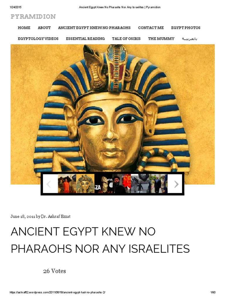 Ancient Egypt Knew No Pharaohs Nor Any Israelites - Pyramidion | PDF ...