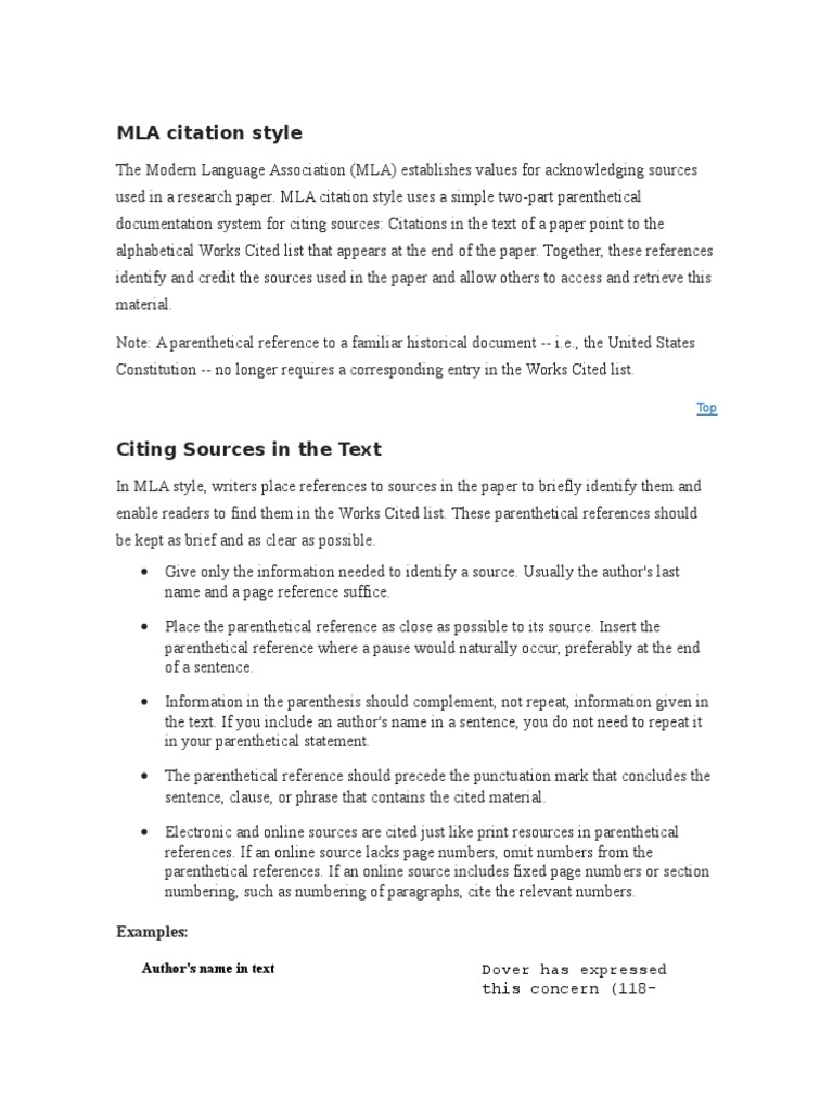 Mla Citation Style Pdf Citation Publishing
