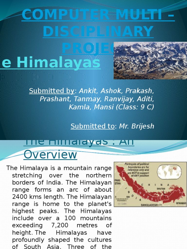 Computer Multi - Disciplinary Project: The Himalayas | PDF | Himalayas ...