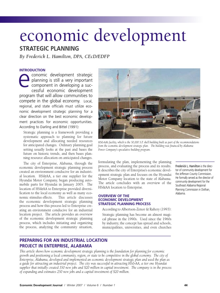 Economic Development Strategic Planning | PDF | Strategic Planning ...