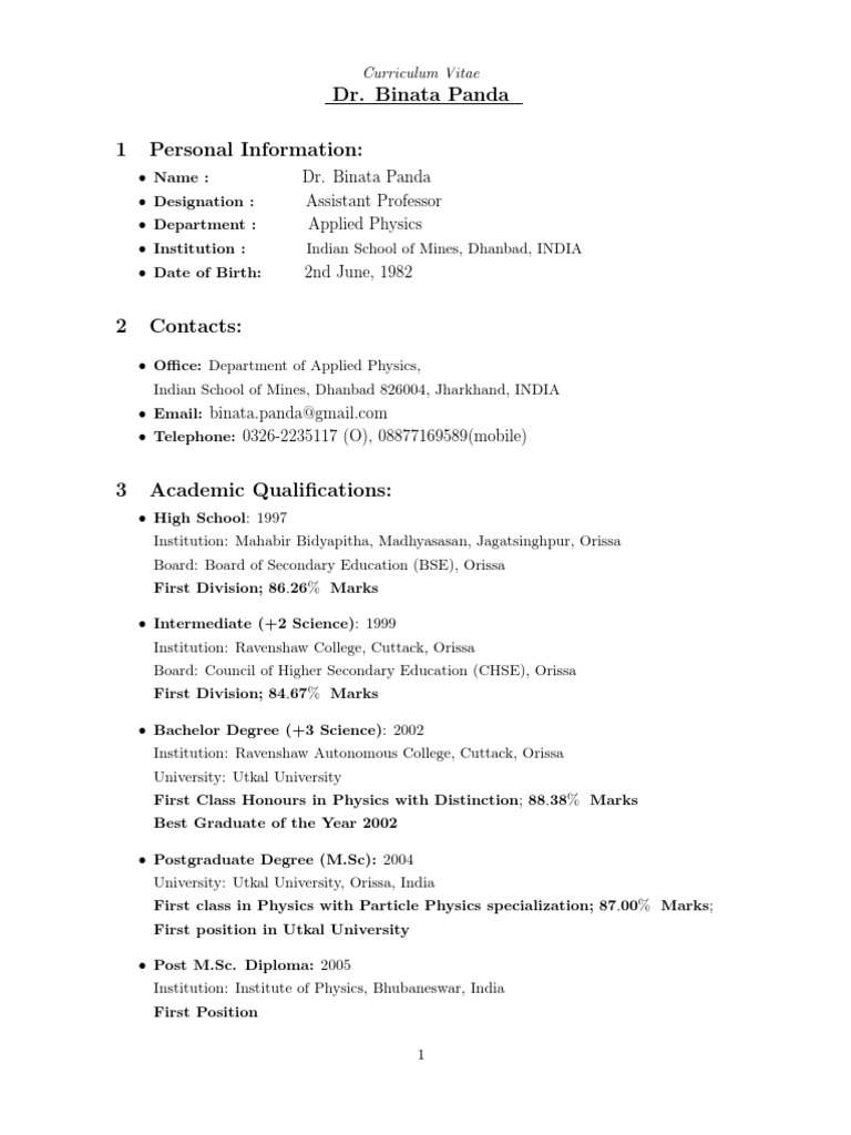 DJ If Den On Seek in GM Li in CV - Binata | PDF | Academic Degree | Theoretical Physics