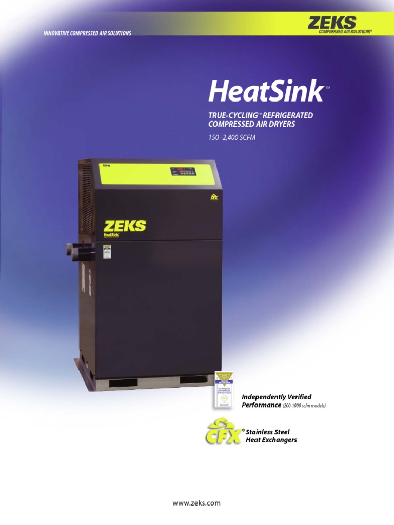 ZEKS HeatSink 150-2400 (Aug 2013) | PDF | Clothes Dryer | Heat Exchanger