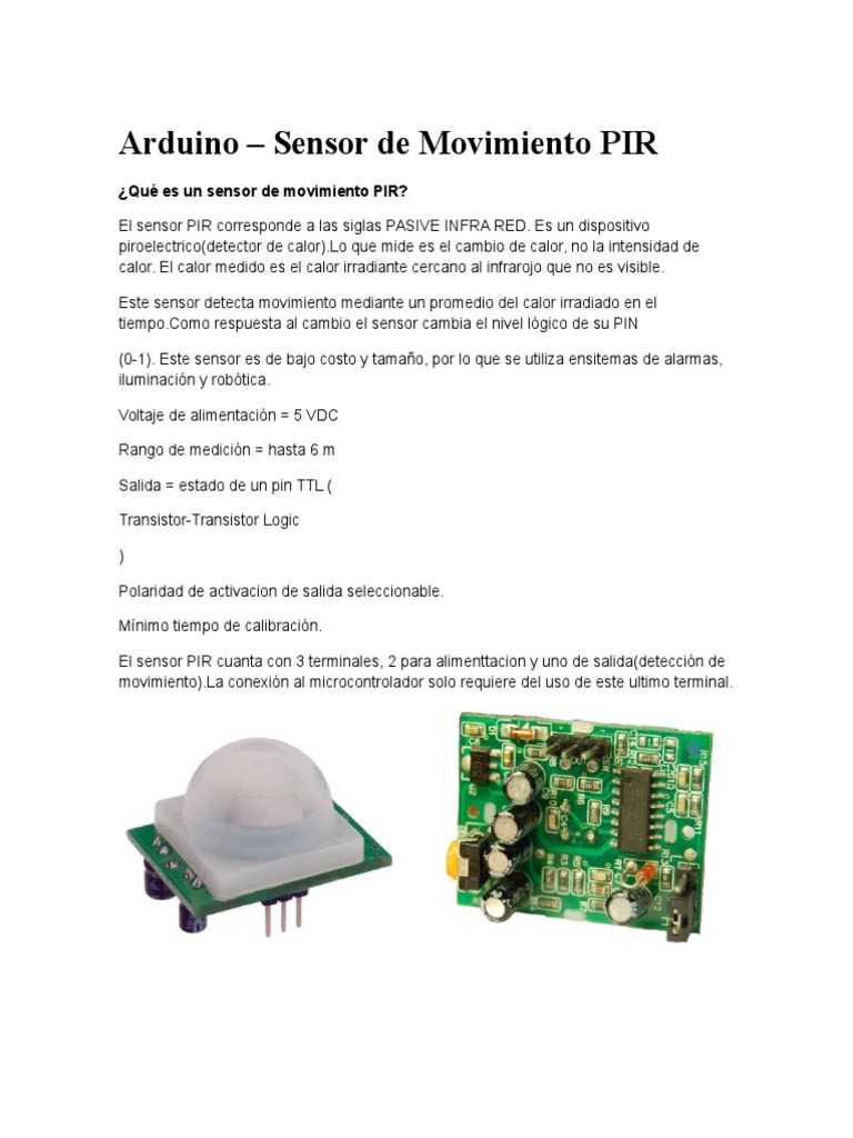 Arduino Sesores de Movimiento | PDF | Infrarrojo | Sensor