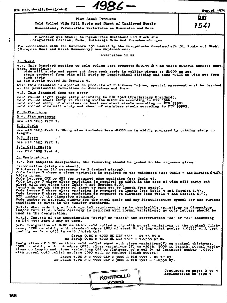 Din 1541-75 | PDF | Metals | Nature