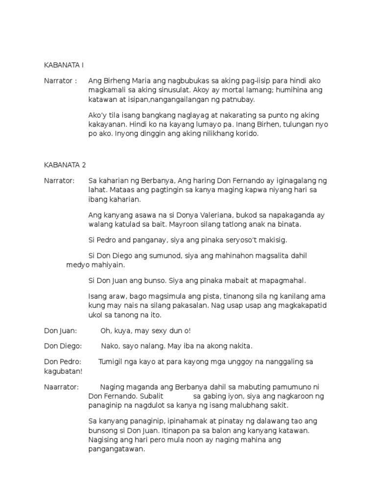 Script NG Ibong Adarna | PDF