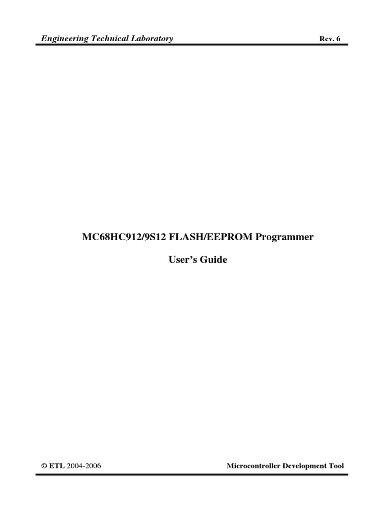 E 912 Prog | PDF | Flash Memory | Microcontroller