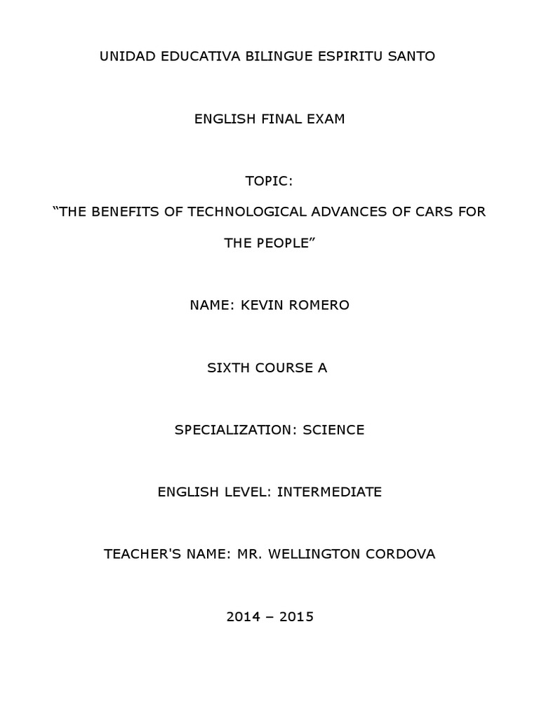 Essay Pdf Car Vehicles