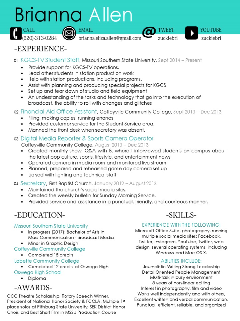 Resume - Brianna Allen | PDF