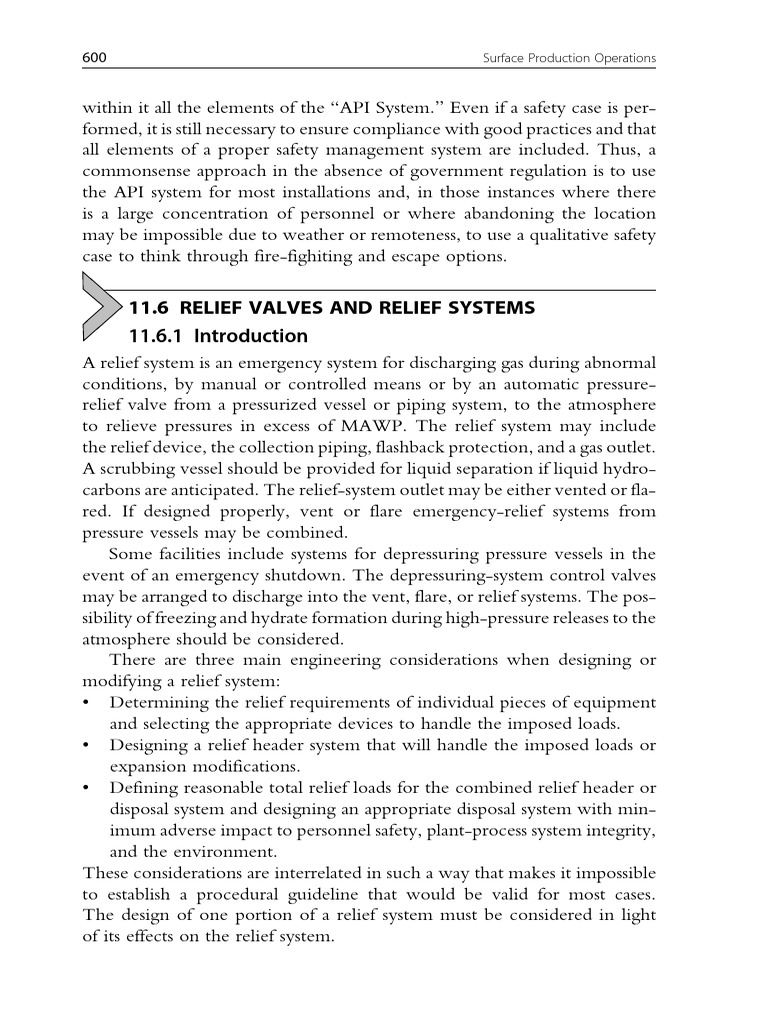 Relief System Design and Considerations | PDF