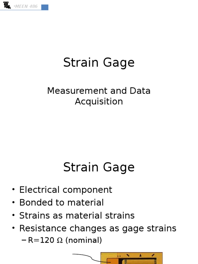 Strain Gage: Measurement and Data Acquisition | PDF