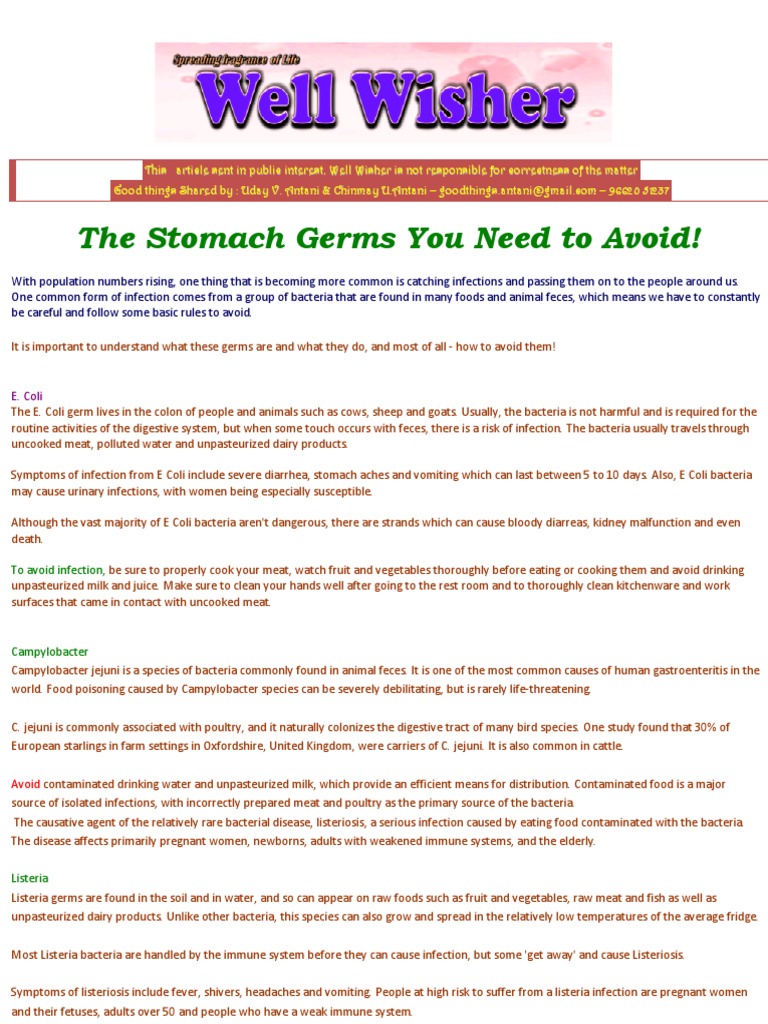 The Stomach Germs You Need To Avoid | PDF | Health Sciences | Immunology