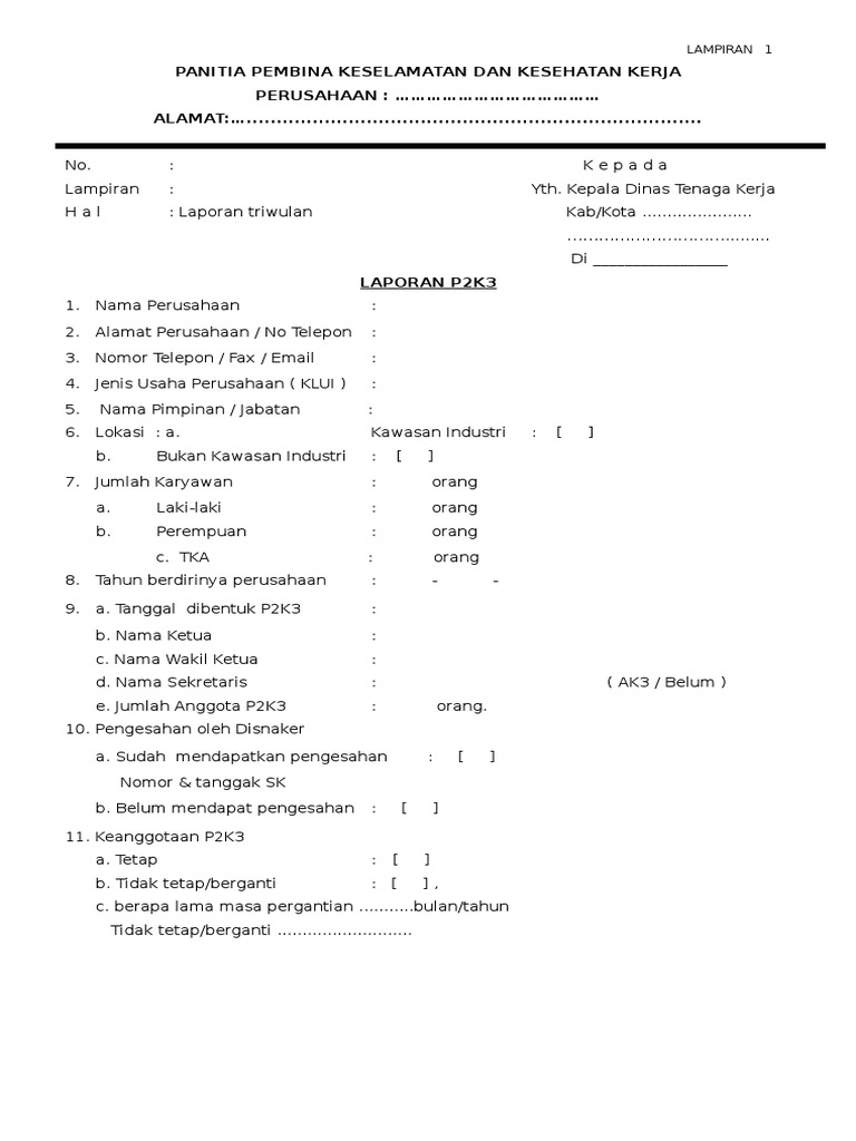 Laporan P2K3