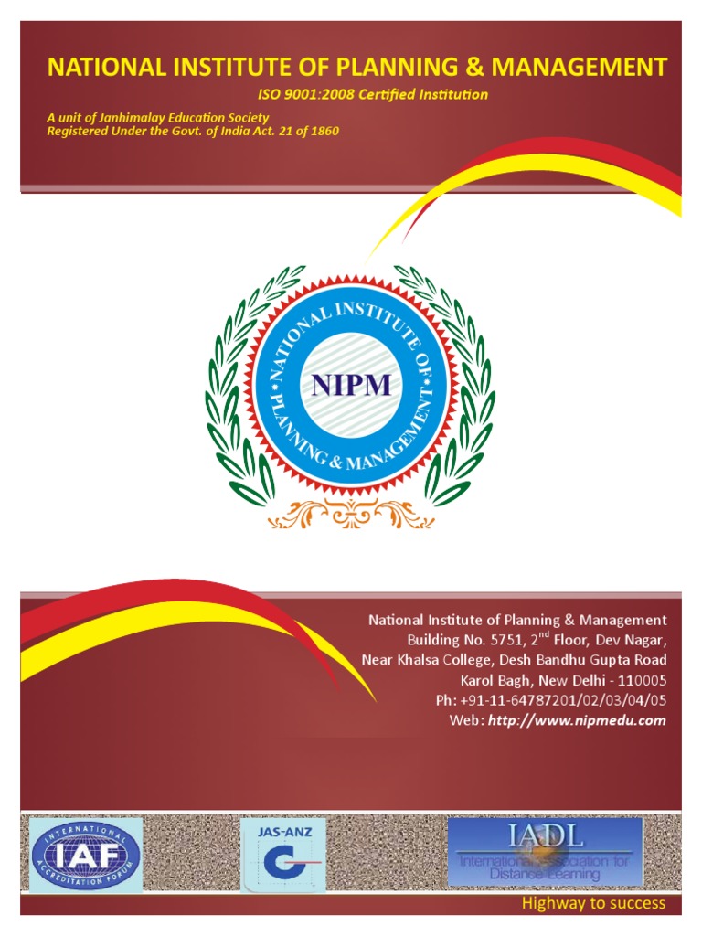 Nipm Prospectus | Decision Making | University And College Admission
