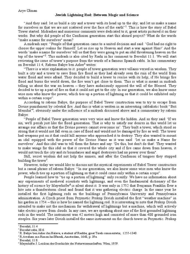 Jewish Lightning Rod | Download Free PDF | Kabbalah | Bereshit (Parsha)
