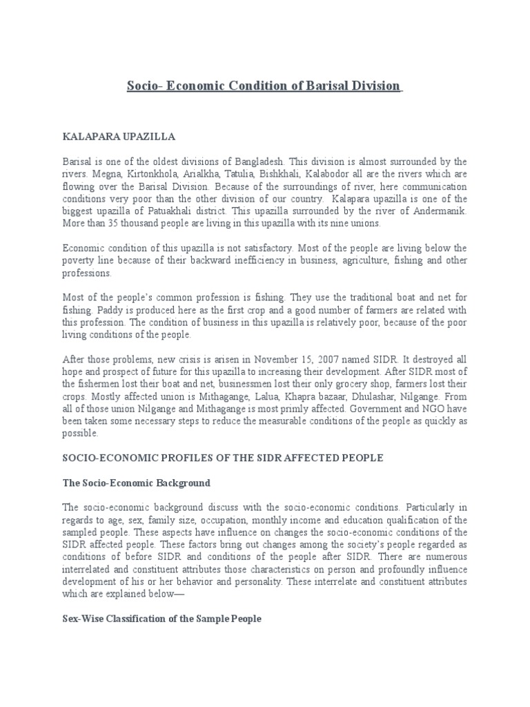 Socio- Economic Condition | Survey Methodology | Poverty