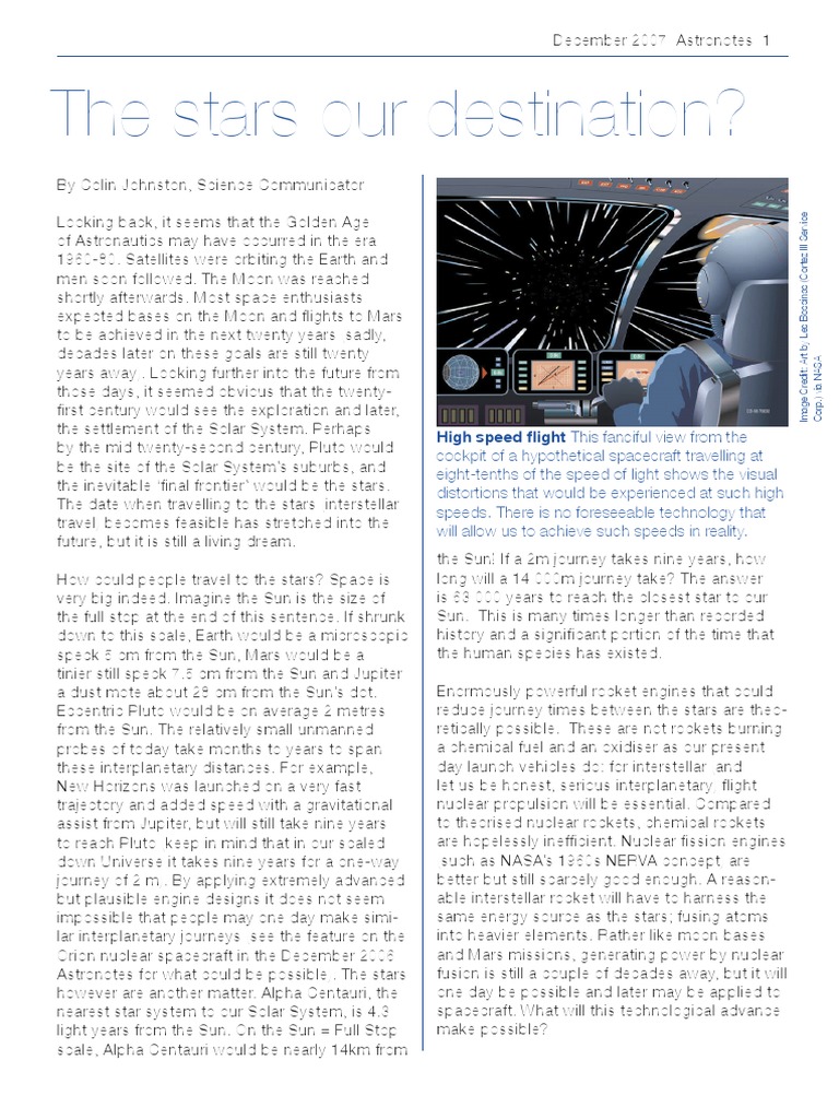 Project Daedalus: Interstellar Travel Insights | PDF | Interstellar ...