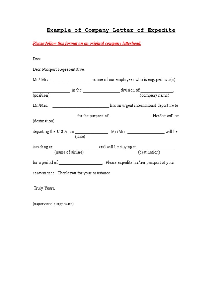 Letter of Expedite | PDF