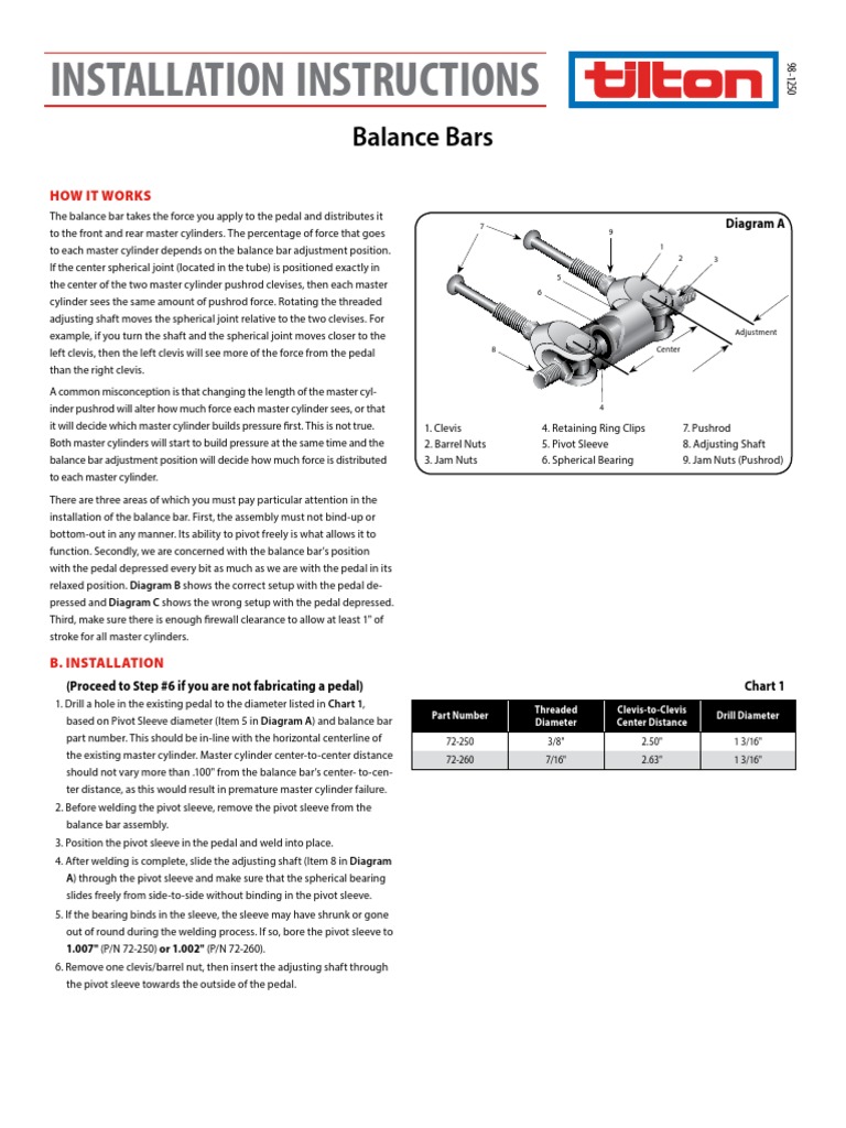 Brake Balance Bar Setup Guide | PDF | Mechanical Engineering ...