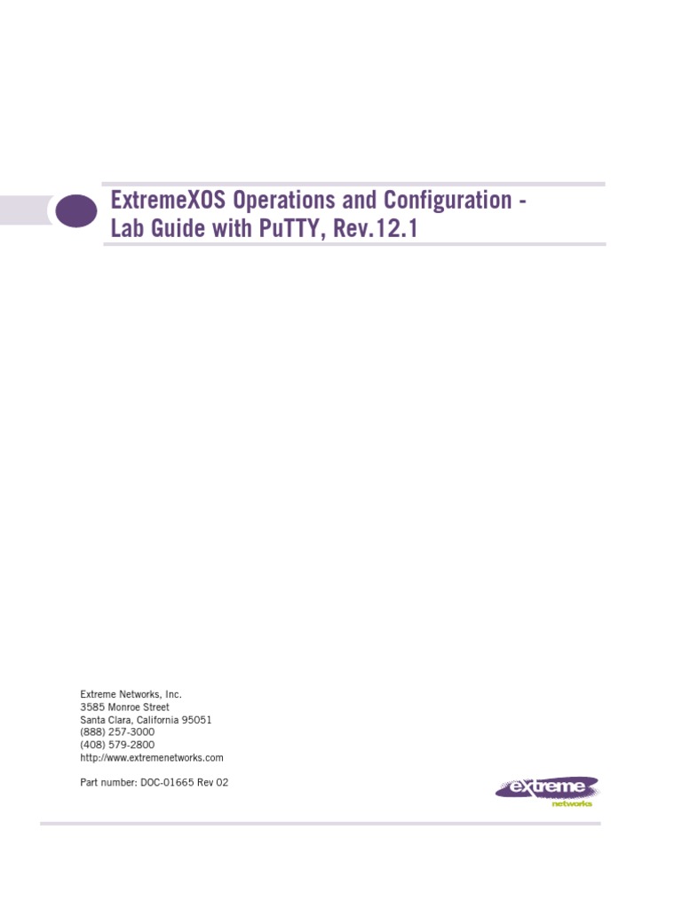 ExtremeXOS Operations and Configuration Lab Guide | PDF | Windows ...