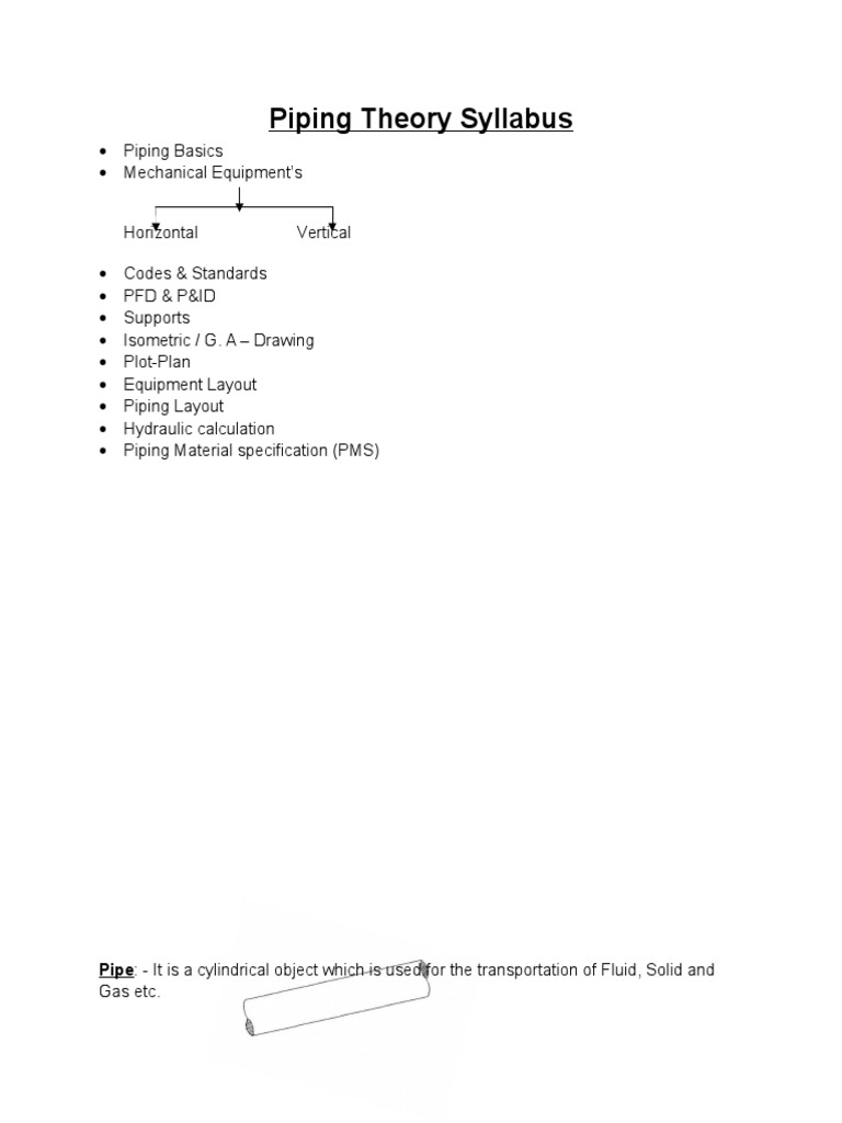 Piping Theory | PDF | Valve | Pipe (Fluid Conveyance)