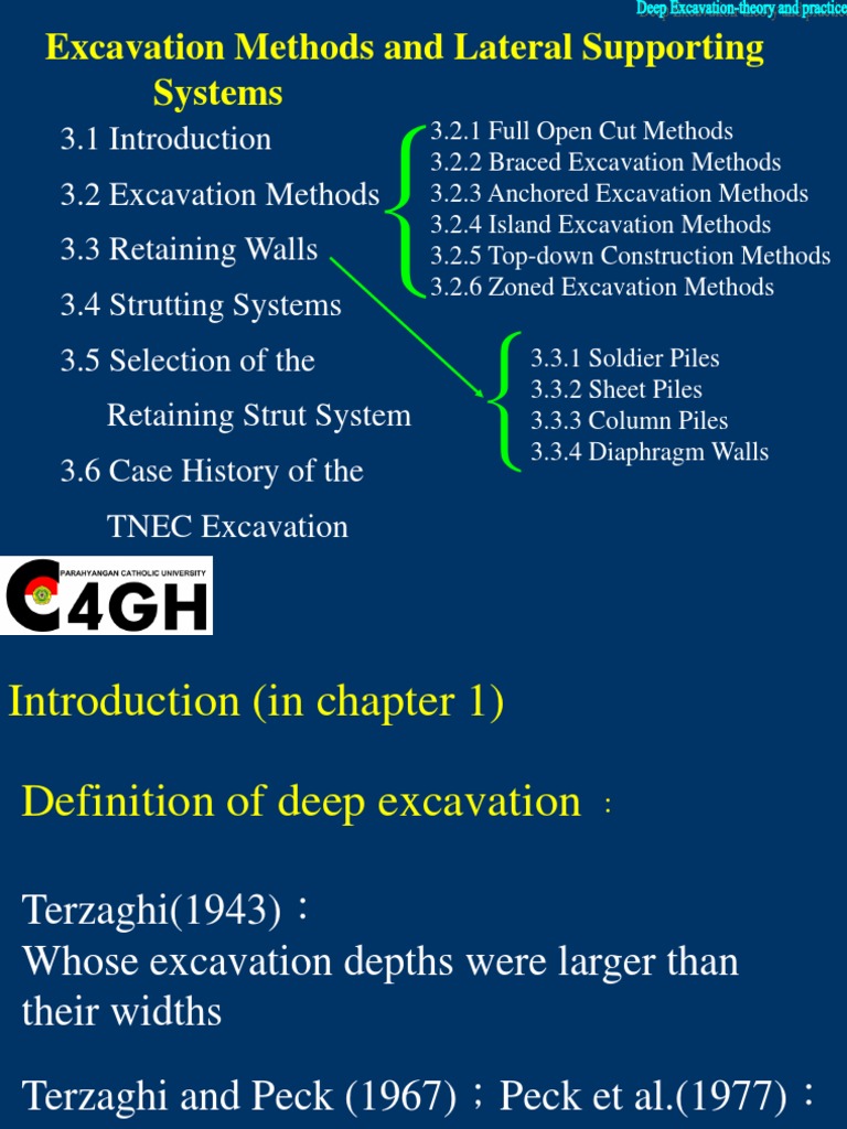 1 Excavation Methods and Support System | PDF | Deep Foundation ...