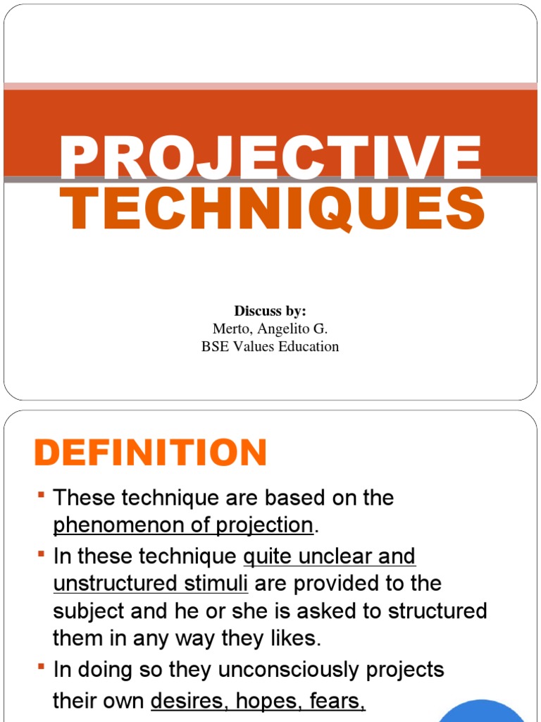 Projective Techniques | PDF | Test (Assessment) | Interpersonal ...
