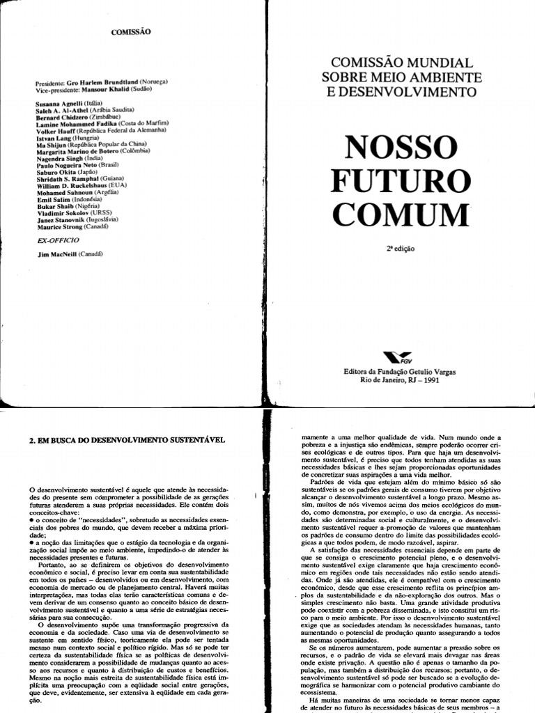 Nosso Futuro Comum | PDF