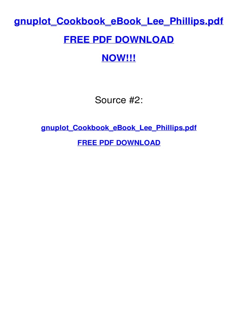 Gnuplot Cookbook Ebook Lee Phillips | PDF | Portable Document Format | Graphics