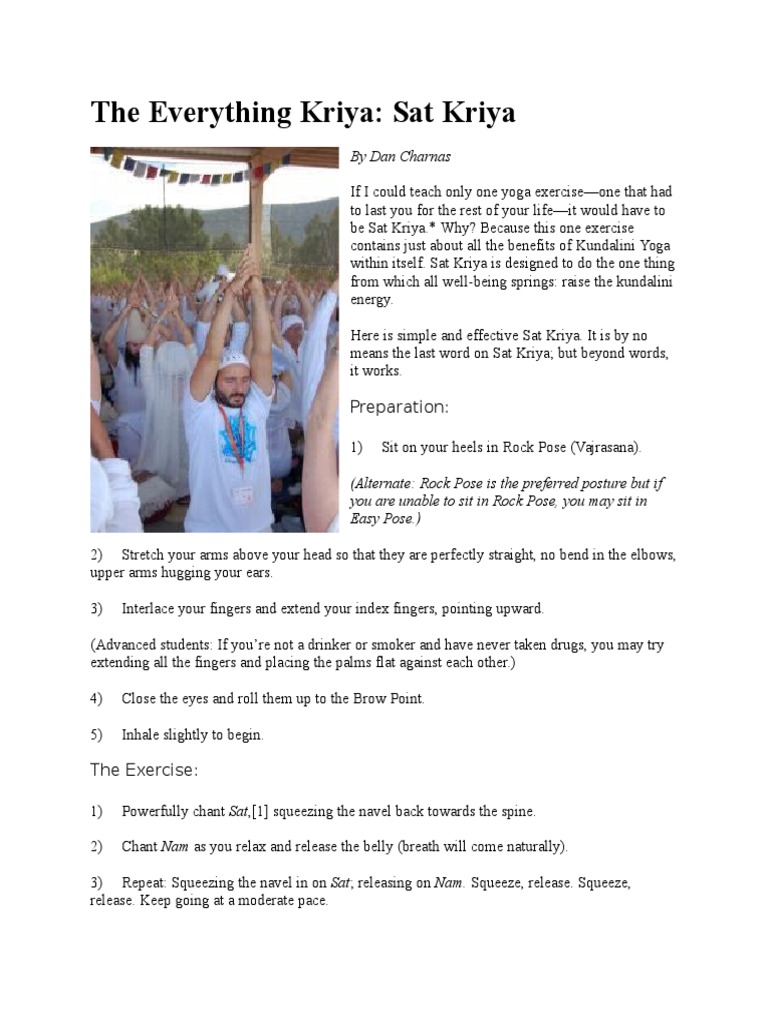 Sat Kriya | PDF | Kundalini | Kundalini Yoga