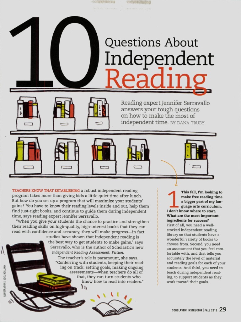 10 Questions About Independent Reading | PDF | Reading Comprehension ...