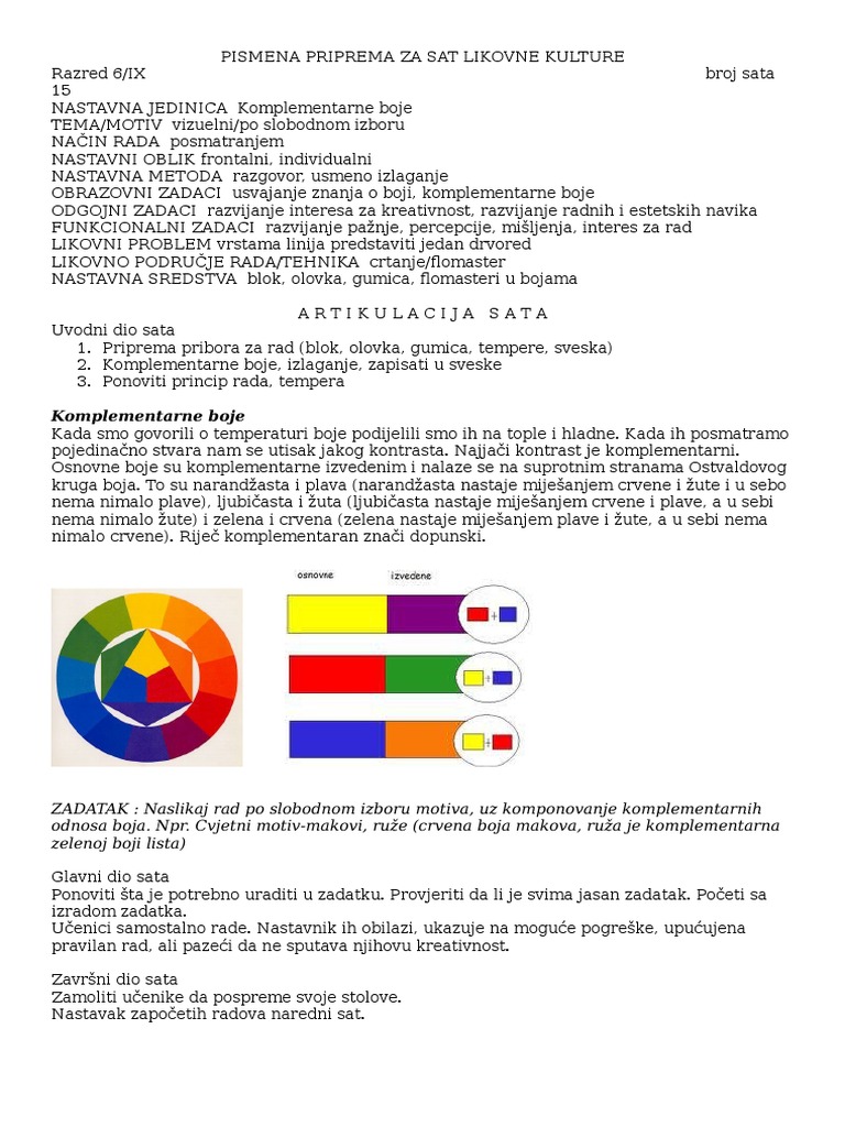 Komplementarne Boje | PDF