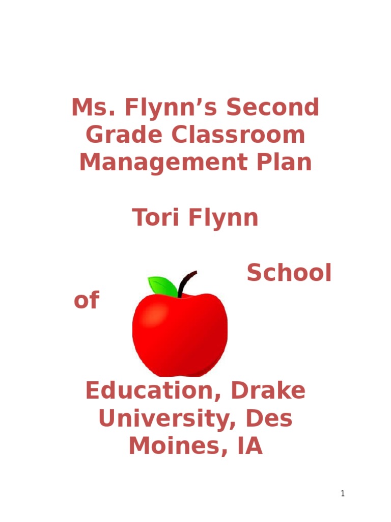 Ms. Flynn's Second Grade Classroom Management Plan Tori Flynn School of ...