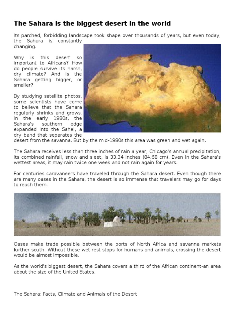 Sahara Desert - Science Piolo | PDF | Sahara | Desert