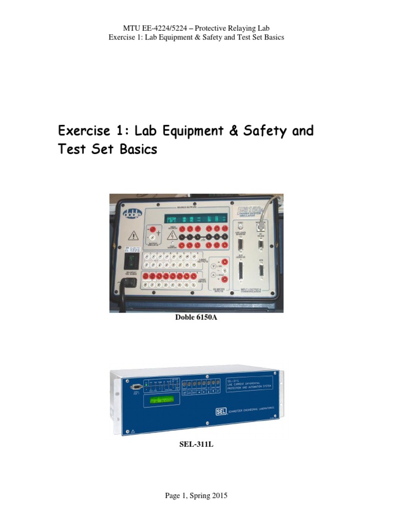Lab01 Manual | Laboratories | Relay