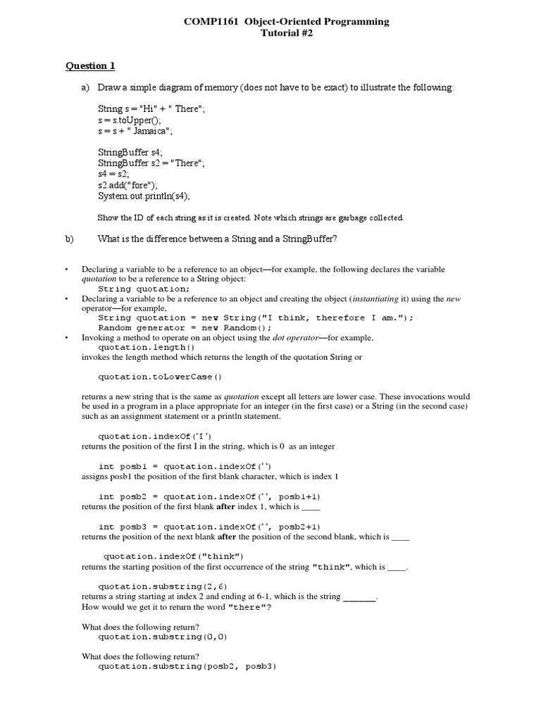 COMP1161 2013 14 Semester2 Tutorial2 | String (Computer Science ...