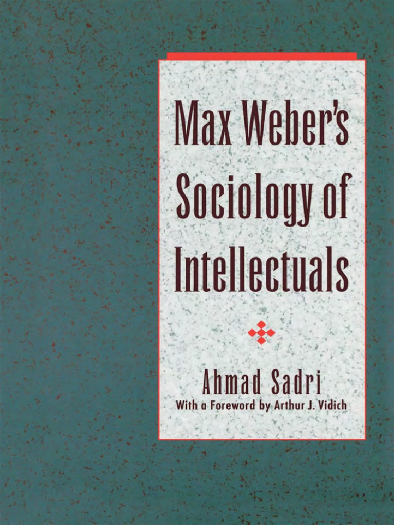Sadri-1992-Max Weber's Sociology of Intellectuals | PDF | Max Weber ...