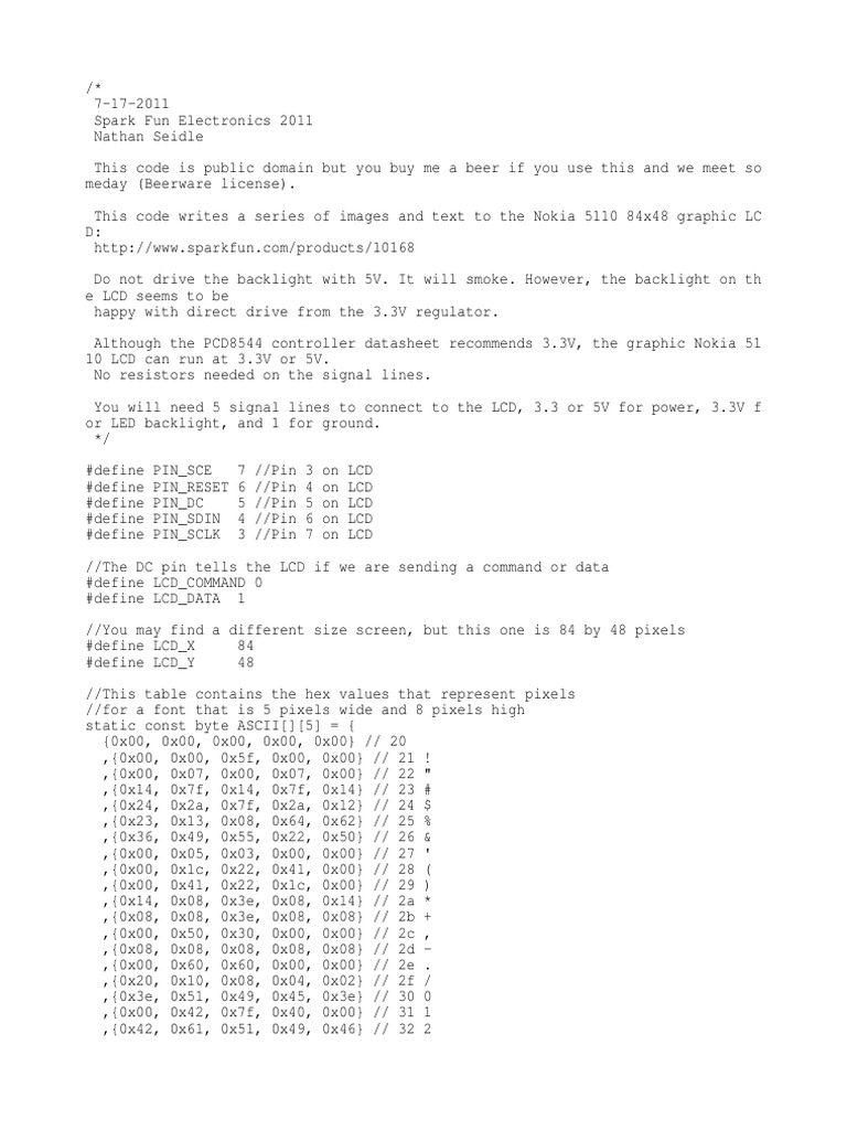Nokia 5110 Example - Pde | PDF