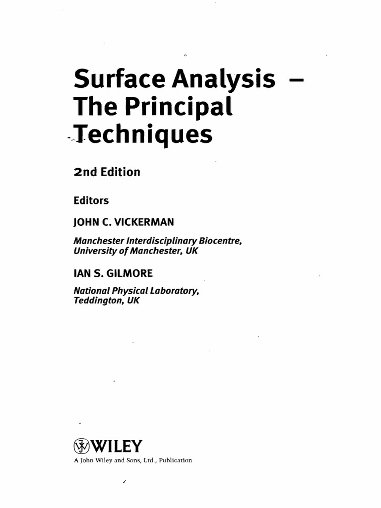 Principal Techniques in Surface Analysis | PDF | Surface Science ...