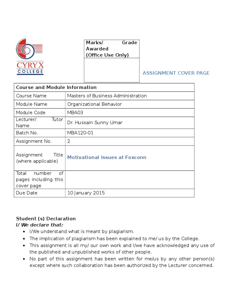 Motivation Assignment V3 | PDF | Motivation | Motivational