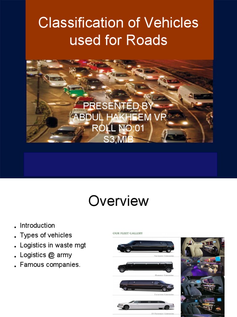 Classification of Vehicles Used for Roads | Bus | Transport
