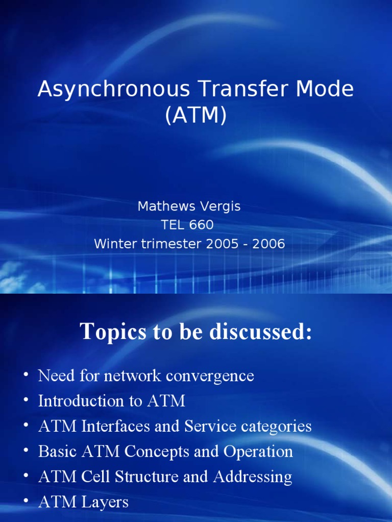 Asynhronous Transfer Mode | PDF | Asynchronous Transfer Mode | Quality Of Service
