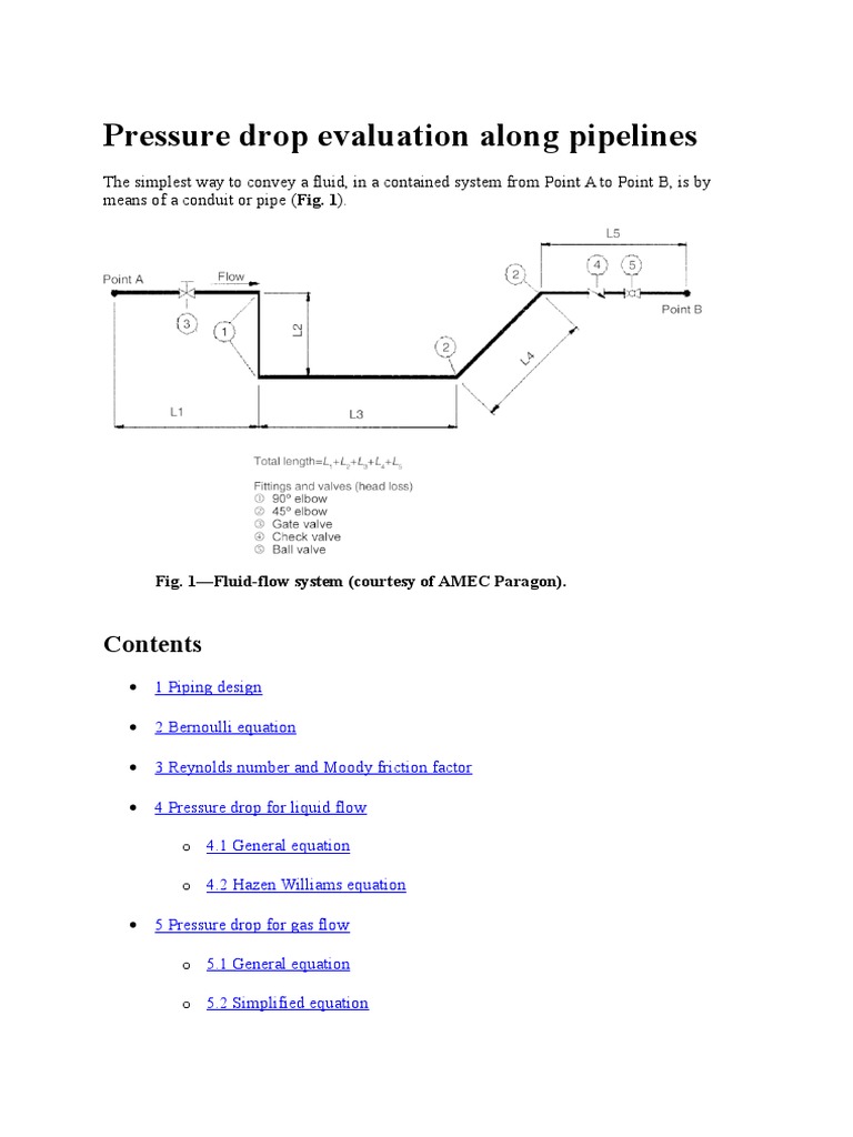 Pressure Drop Evaluation Along Pipelines | PDF | Viscosity | Fluid Dynamics