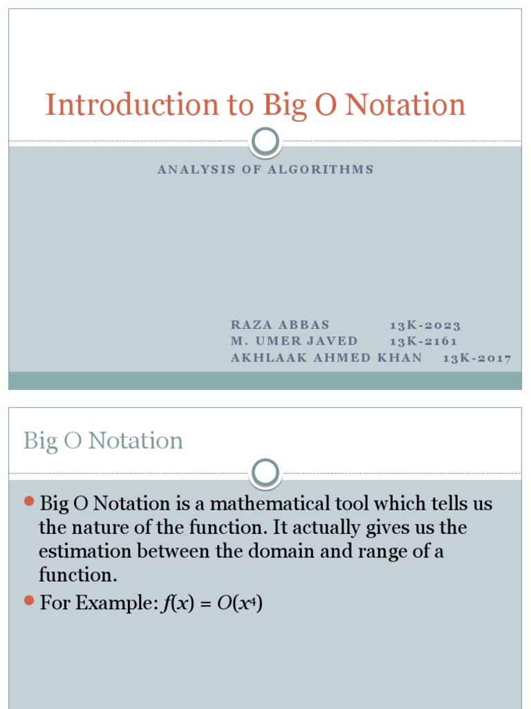 Big O Notation | PDF | Algorithms | Function (Mathematics)