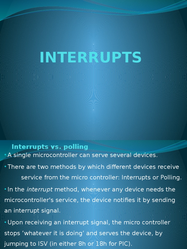 10 Interrupts | PDF | Microcontroller | Pic Microcontroller