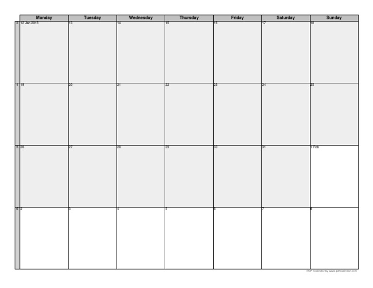 Monday Tuesday Wednesday Thursday Friday Saturday Sunday | PDF