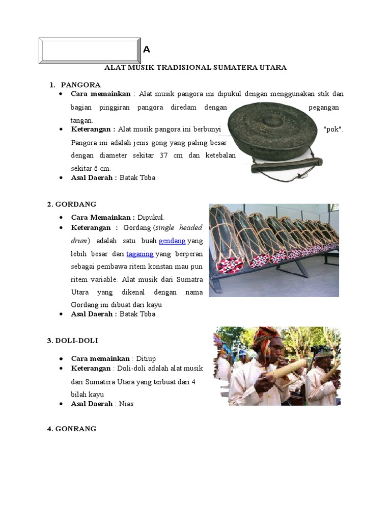 Alat Musik Sumut | PDF