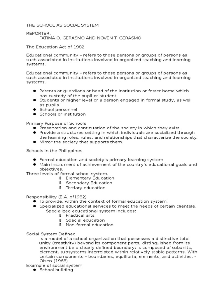The Education Act of 1982 | PDF | System | Homeostasis
