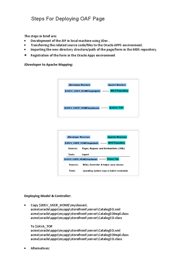 OAF Page Deployment Steps | PDF