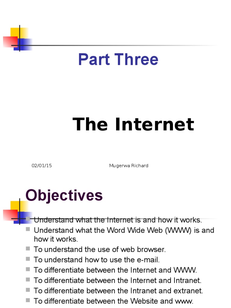 Part Three The Internet | PDF | World Wide Web | Internet & Web