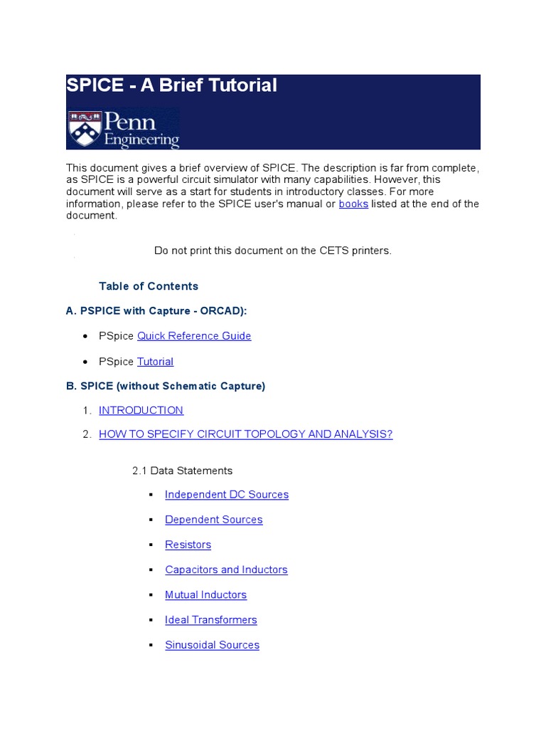Pspice Tut | PDF | Spice | Mosfet